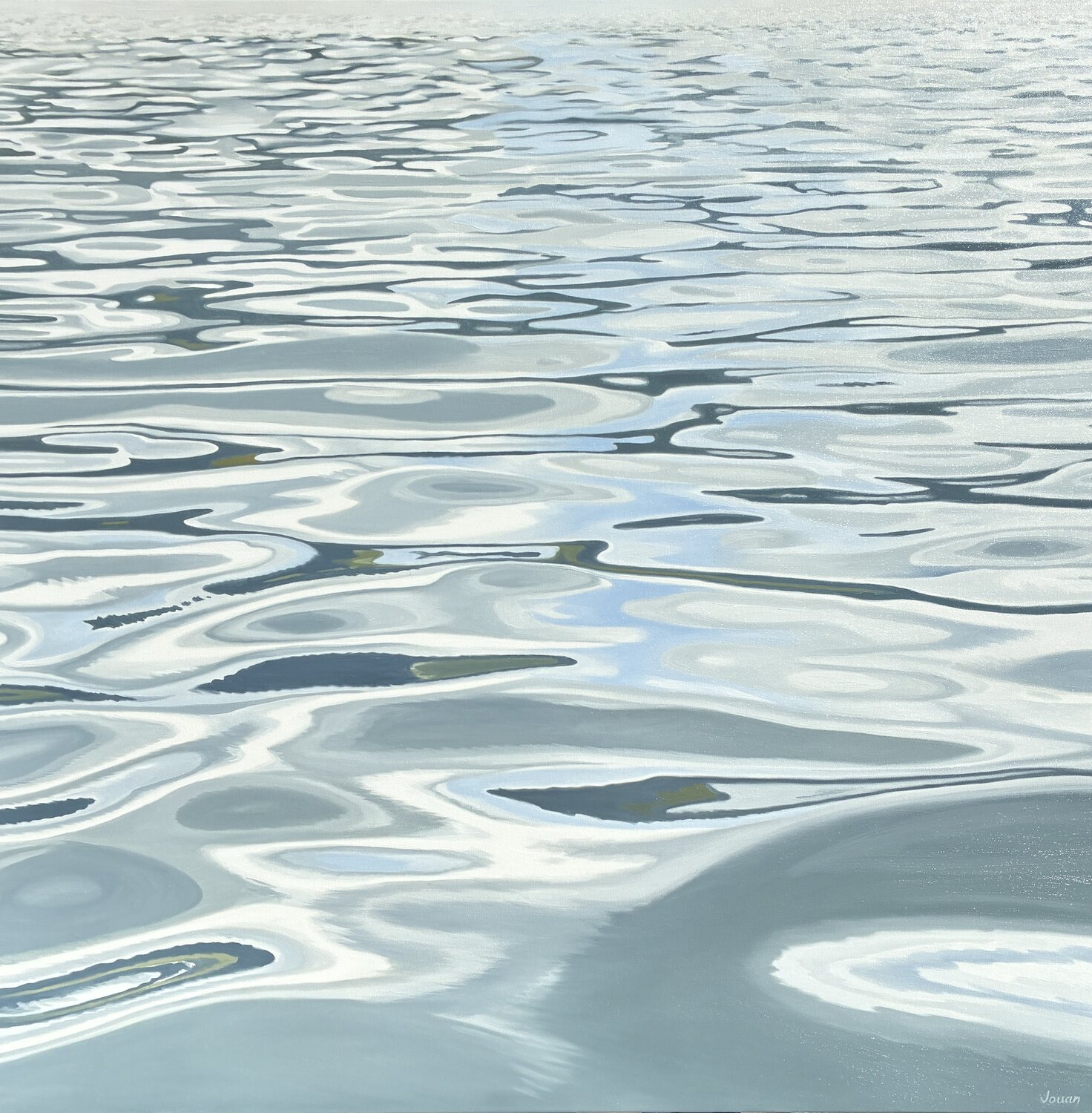 Reflets et miroitements- Variation 2 de Isabelle Jouan (2025): Pintura Óleo en Lienzo - Singulart