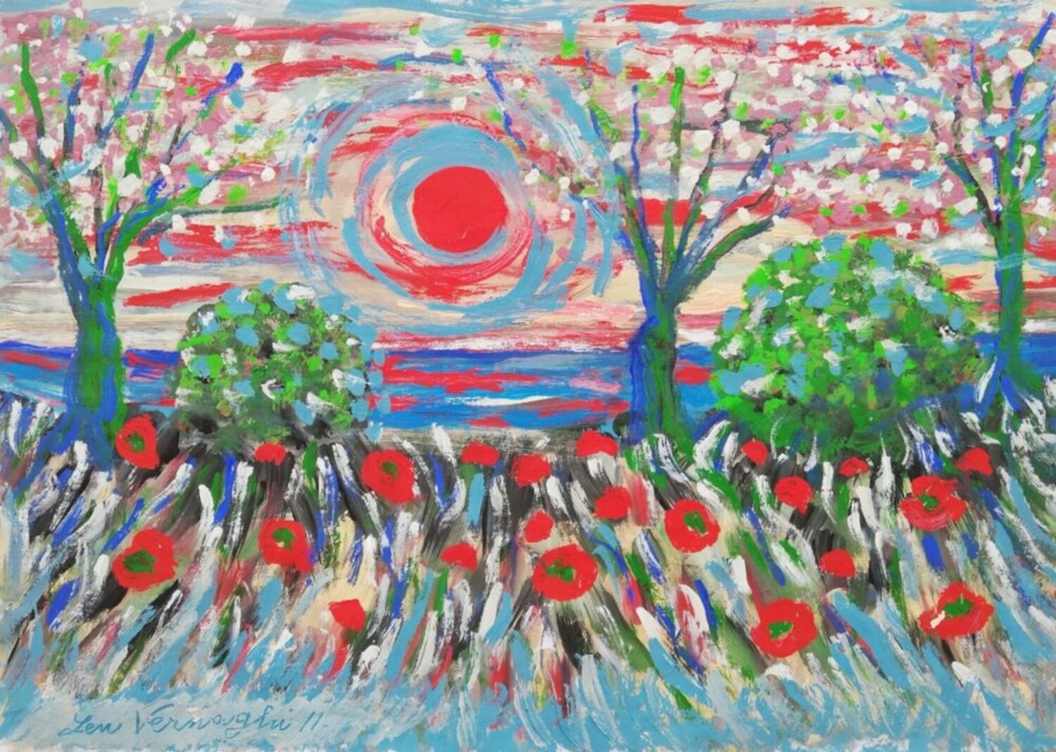 LEVAR DEL SOLE by Len Vernaghi (2011) : Painting Acrylic, Tempera on ...
