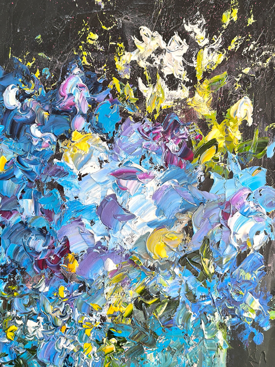 Blue Coquette — Hydrangea de Maria Slynko (2026) : Peinture Huile sur ...