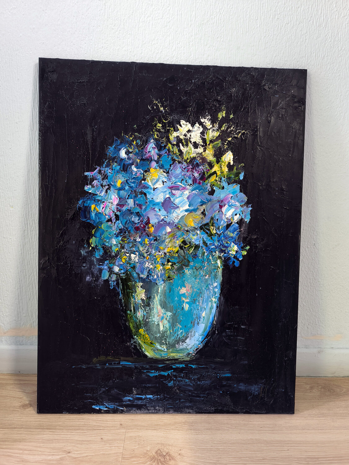 Blue Coquette — Hydrangea de Maria Slynko (2026) : Peinture Huile sur ...