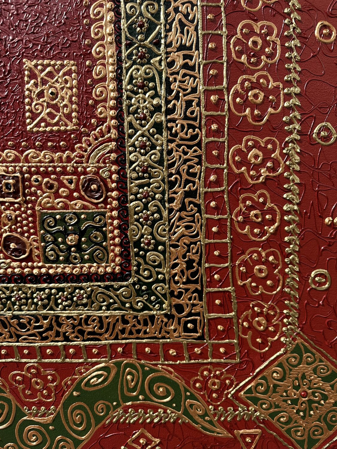 Luxuries and Gold Rug ( textured acrylic painting ) by Elena Dmitrenko ...