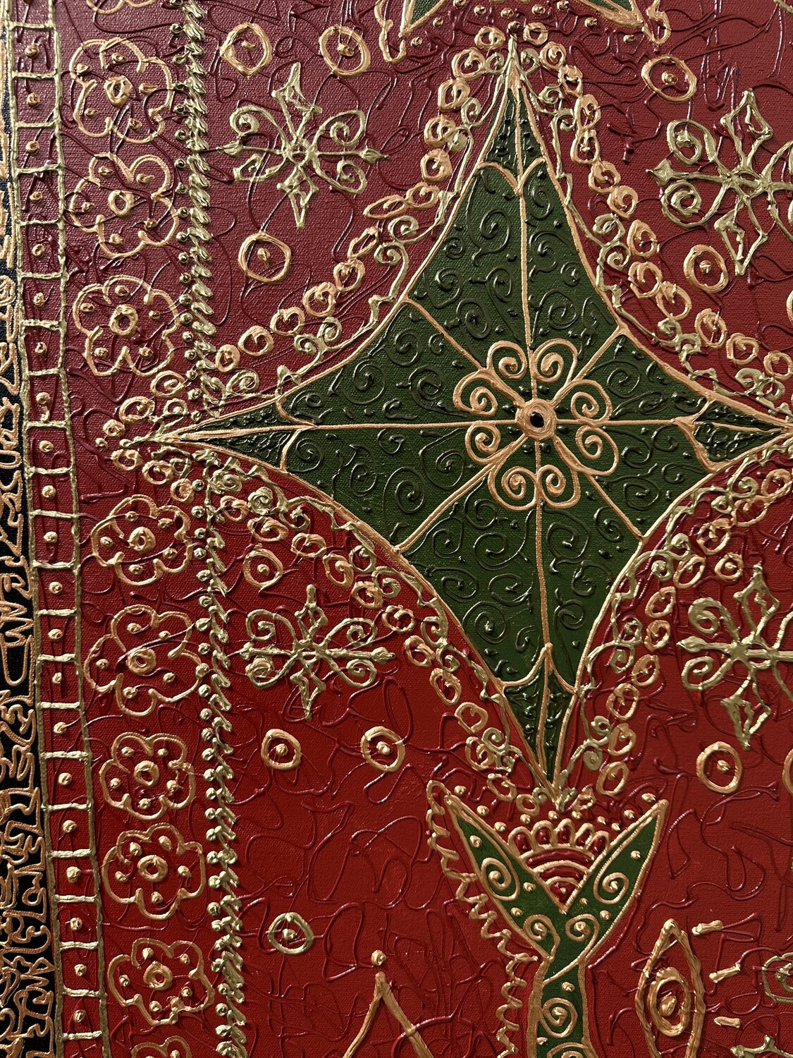 Luxuries and Gold Rug ( textured acrylic painting ) by Elena Dmitrenko ...