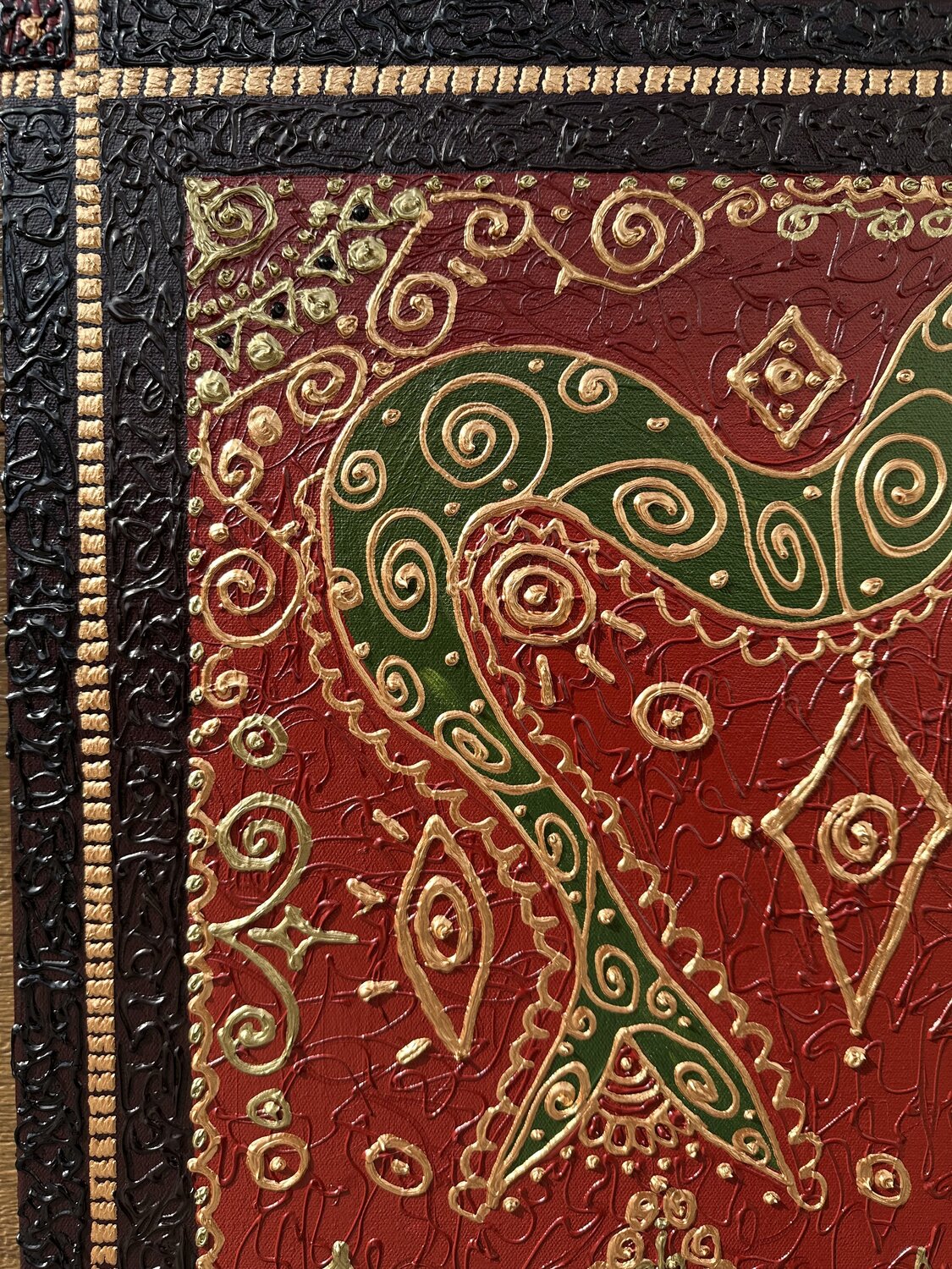 Luxuries and Gold Rug ( textured acrylic painting ) by Elena Dmitrenko ...