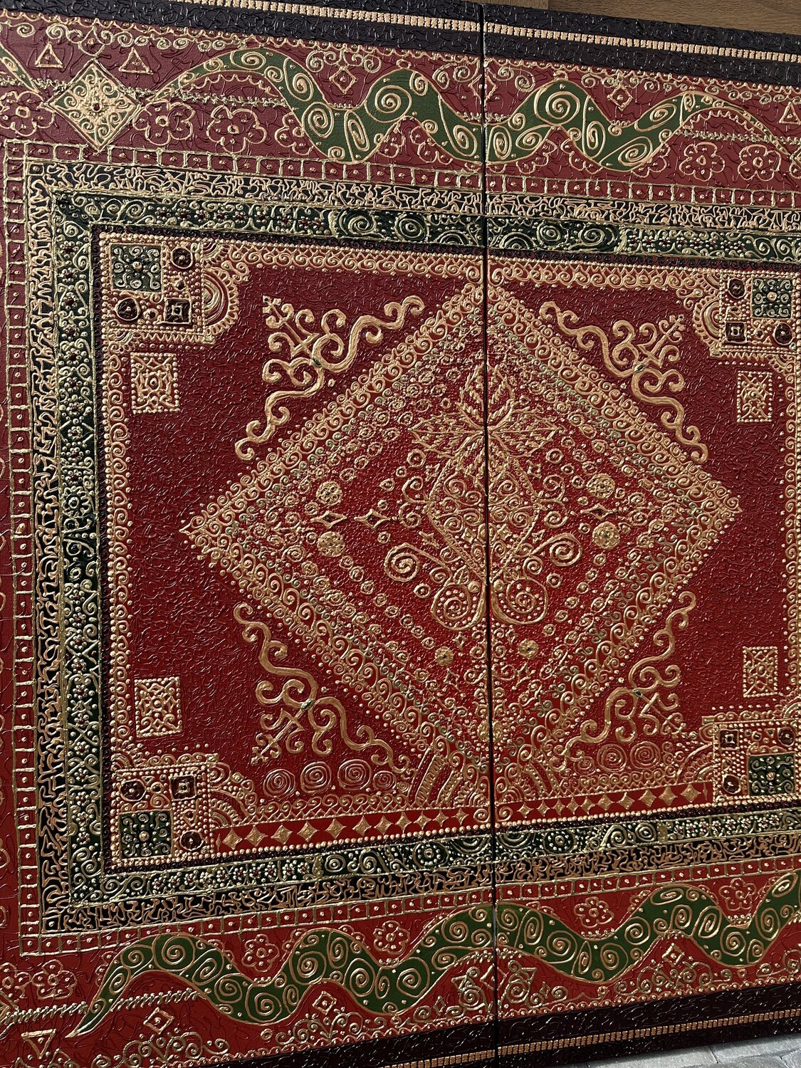 Luxuries and Gold Rug ( textured acrylic painting ) by Elena Dmitrenko ...