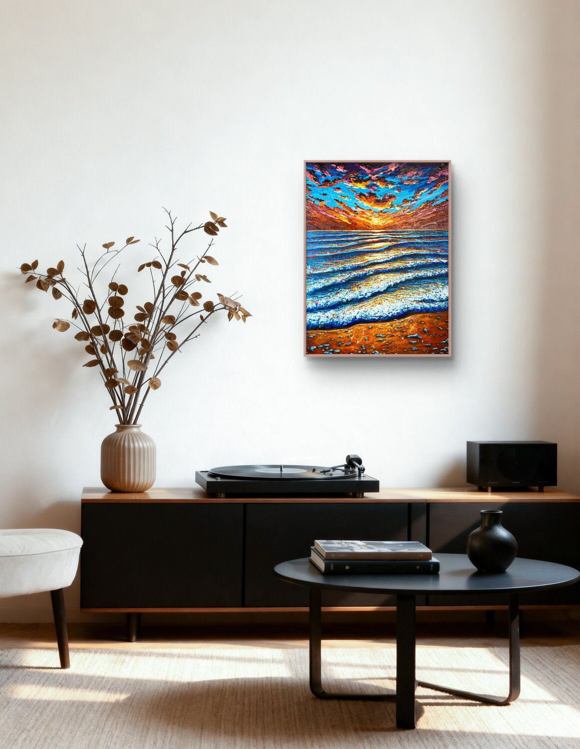 ETERNAL TIDE - BRIGHT SUNSET by Elena Dmitrenko (2026) : Painting ...