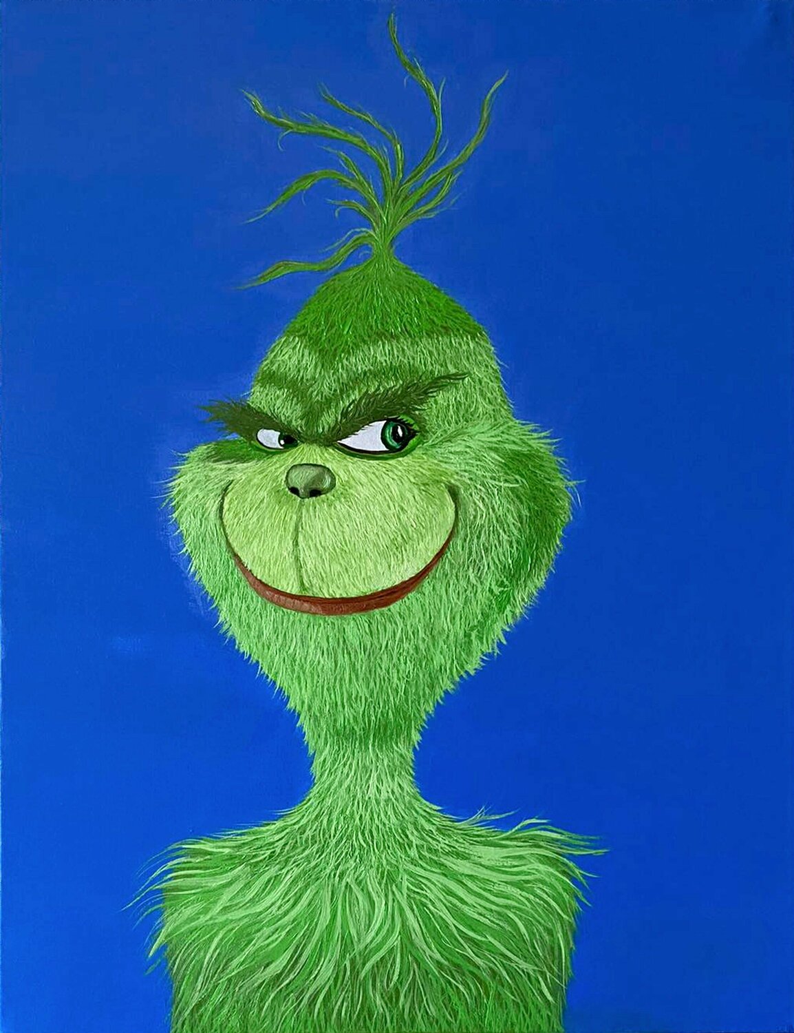 Grinch by Elena Dmitrenko (2021) : Painting Oil on Canvas - Singulart