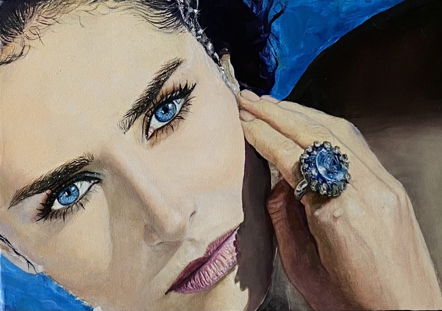 Mila portrait by Elena Dmitrenko (2022) : Painting Oil, Cotton on ...