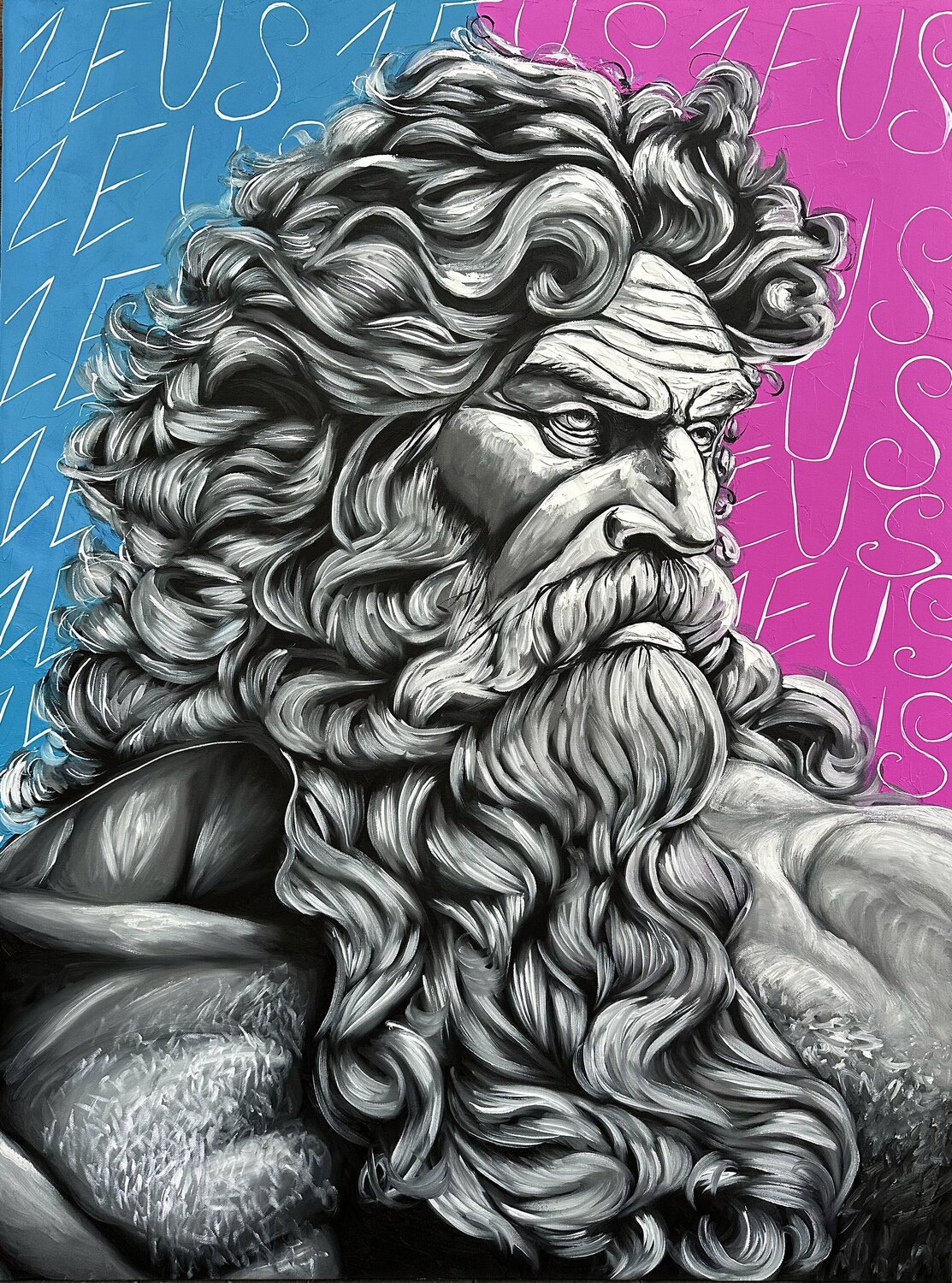 Zeus by Elena Dmitrenko (2023) : Painting Oil on Canvas - Singulart