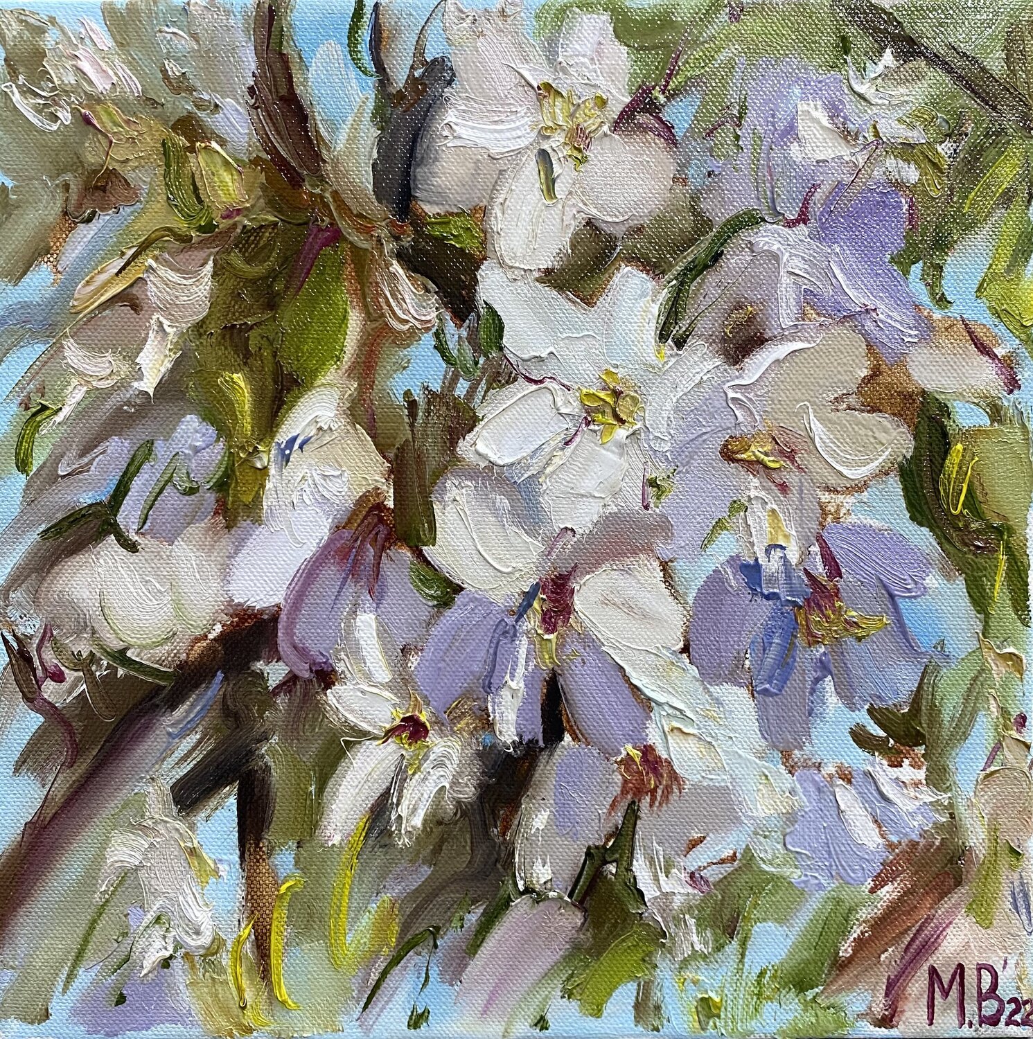 Spring blooming by Mariya Bogdanova (2022) : Painting Oil on Canvas ...