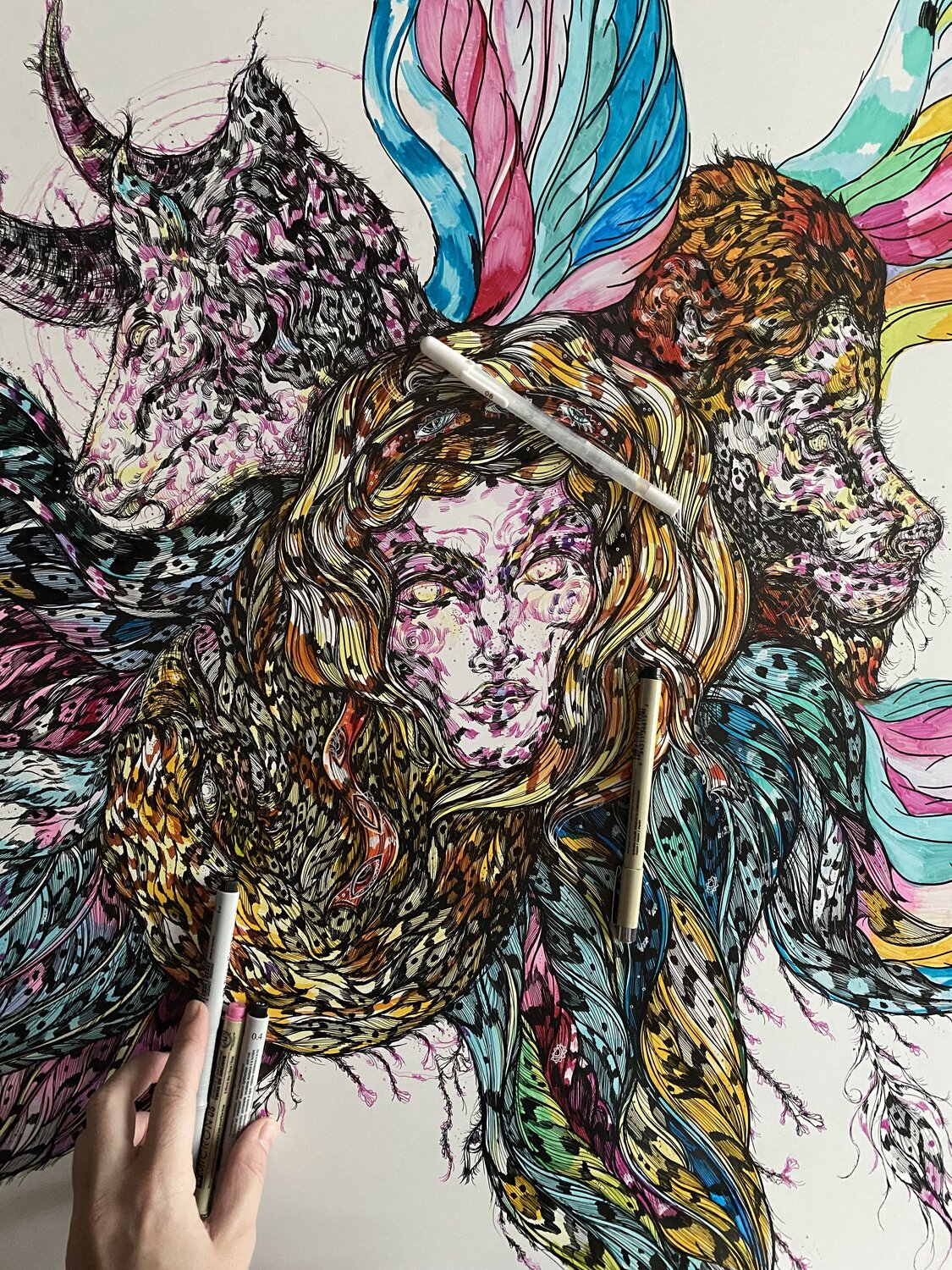 The Seraphim by Maria Susarenko (2022) : Other Media Acrylic, Pen on ...