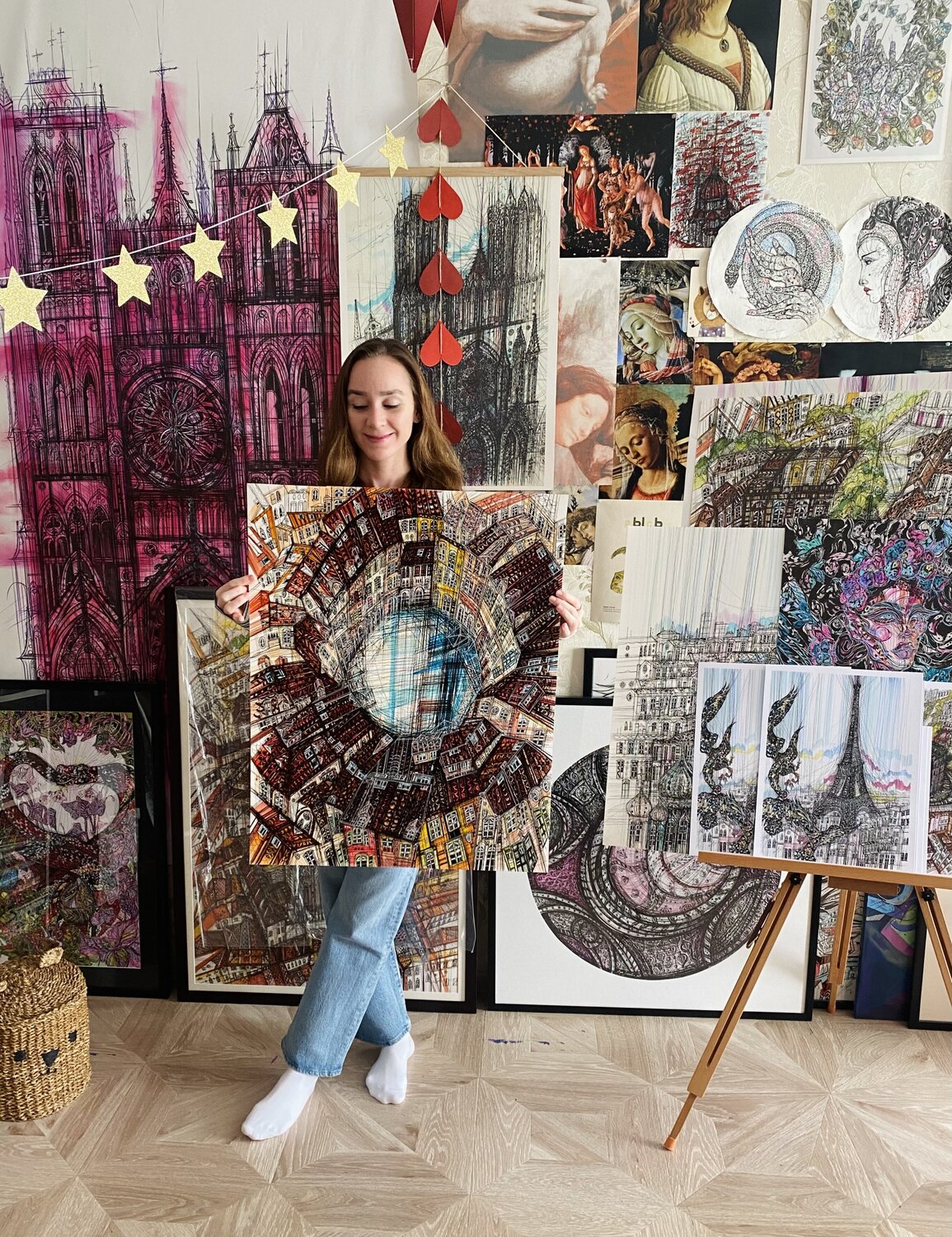 Lucca by Maria Susarenko (2023) : Other Media Watercolor, Pen on Cardboard - Singulart