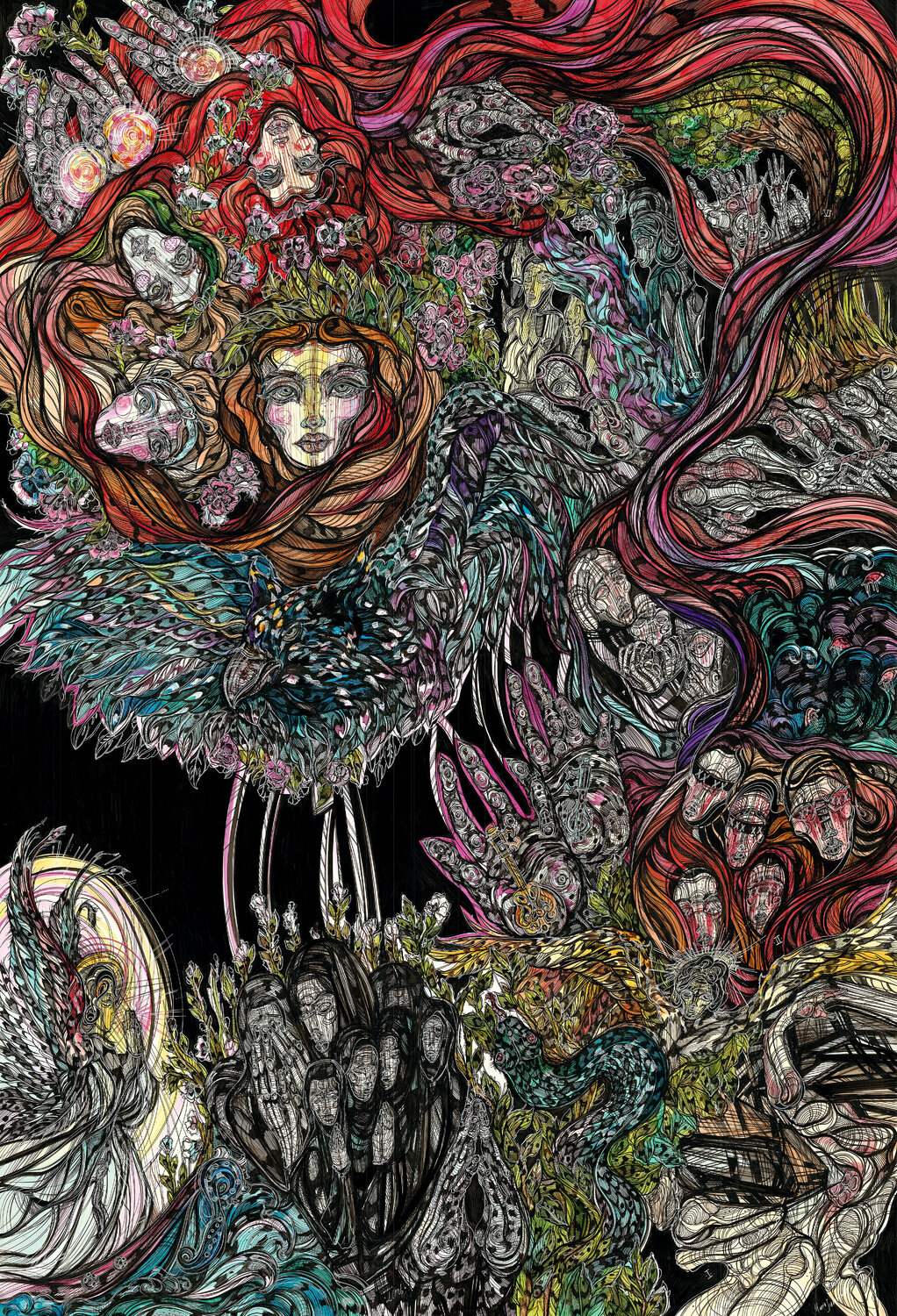 Purgatory by Maria Susarenko (2023) : Drawing Pen, India Ink on ...