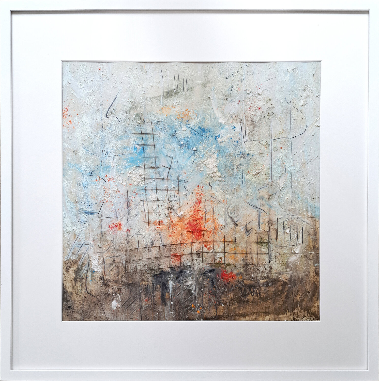 flying fence de Justina Trefz (2024) : Peinture Huile, Collage sur ...