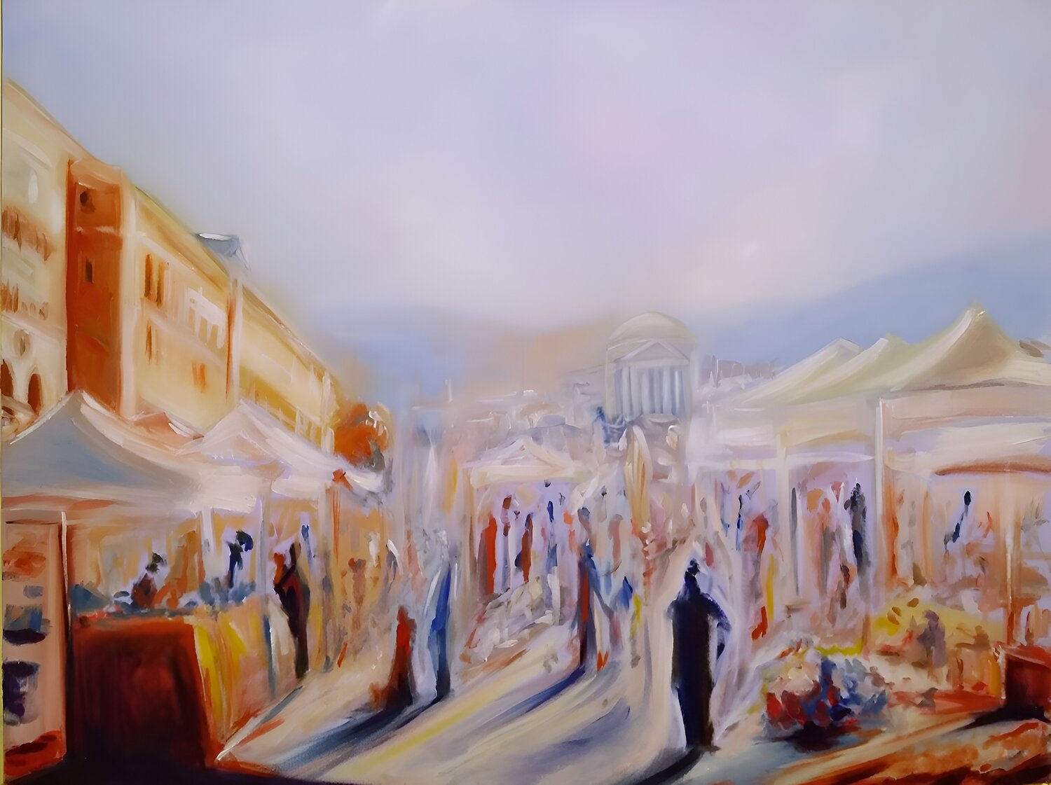 Piazza Vittorio Floral Market de Giulia Mercuri (2023) : Peinture Huile ...