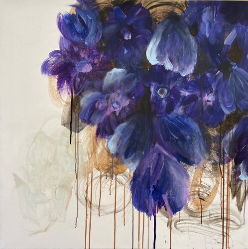 Flowers 1/2 by Ajten Ramadani (2023) : Painting Acrylic on Canvas - Singulart