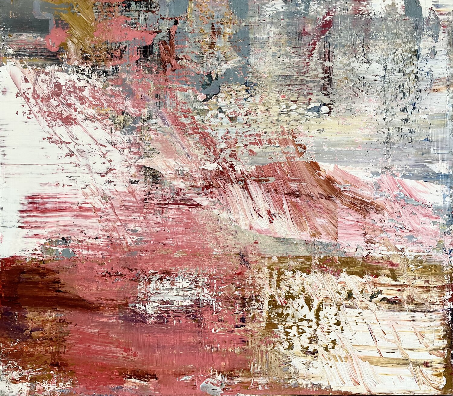 Resonance of the gesture von Florina Breazu (2022): Malerei Öl auf ...