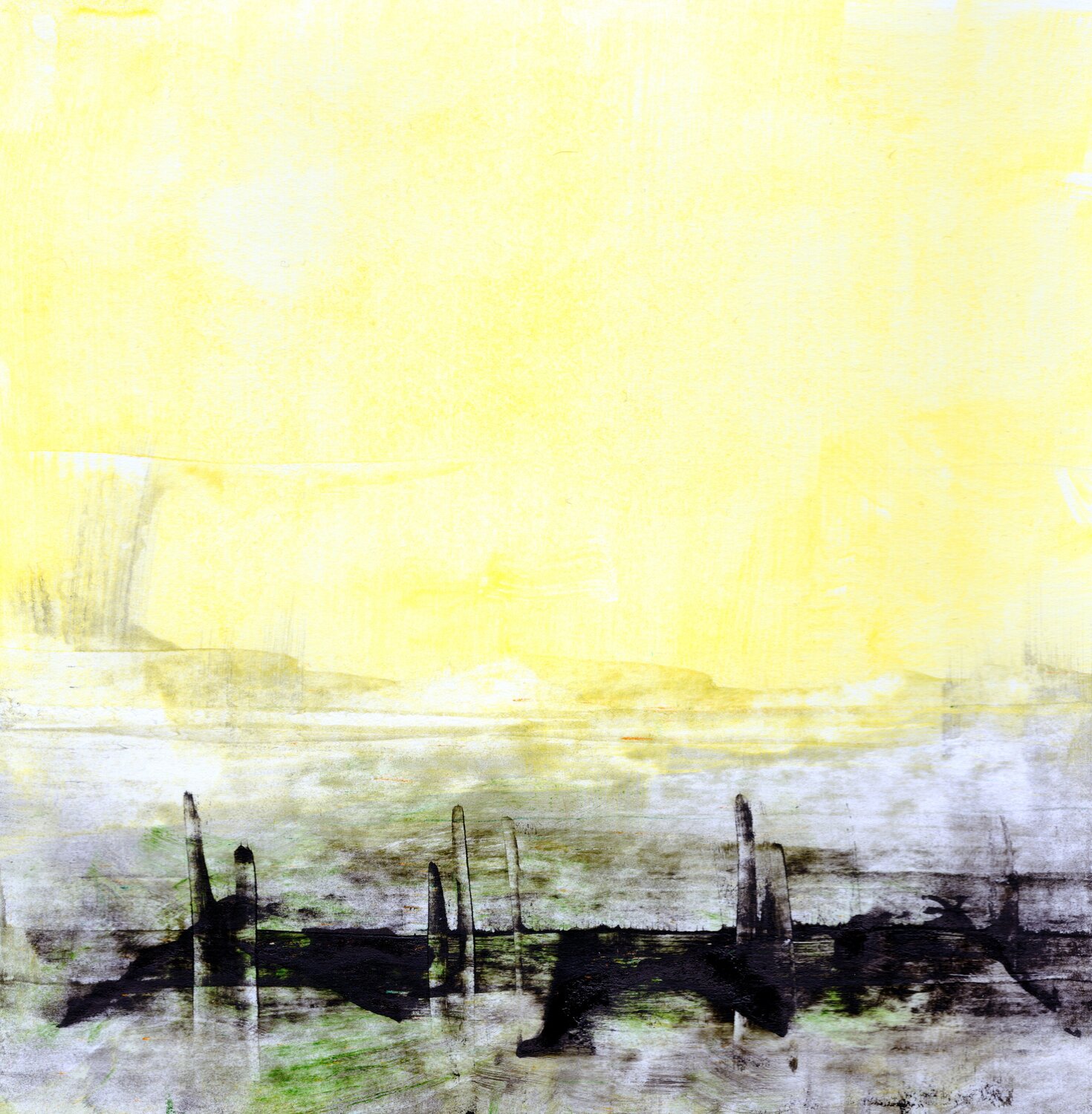 Ruines3 by Nicolas VASSE (2024) : Work on Paper Acrylic, India Ink on ...