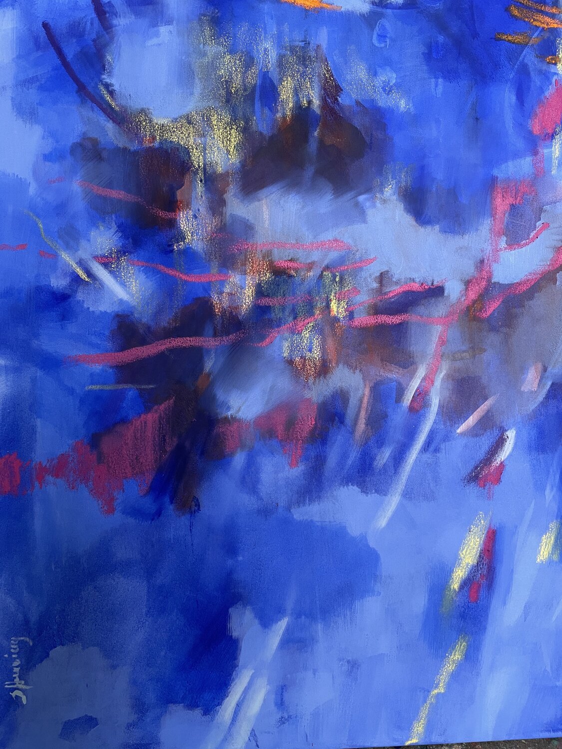 LIVING SHAPES Rays by Sabine Hemming (2025) : Painting Oil, Oil Pastel ...