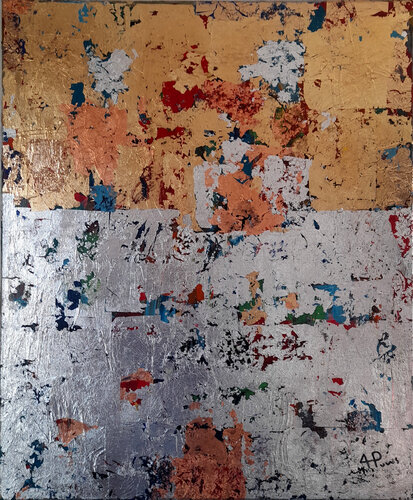 Espace et composition or, argent et cuivre 9 by Alexandre Pons (2024 ...