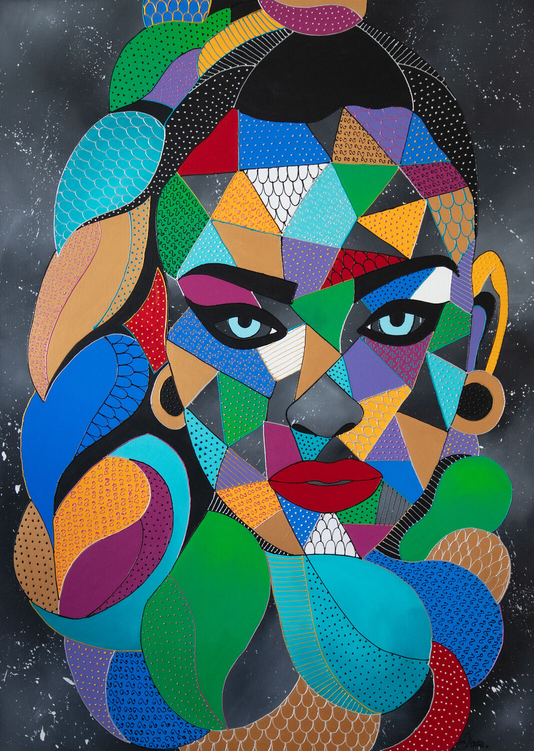 The Power of Gaze by Monika Mrowiec (2025) : Painting Acrylic, Pearl on ...