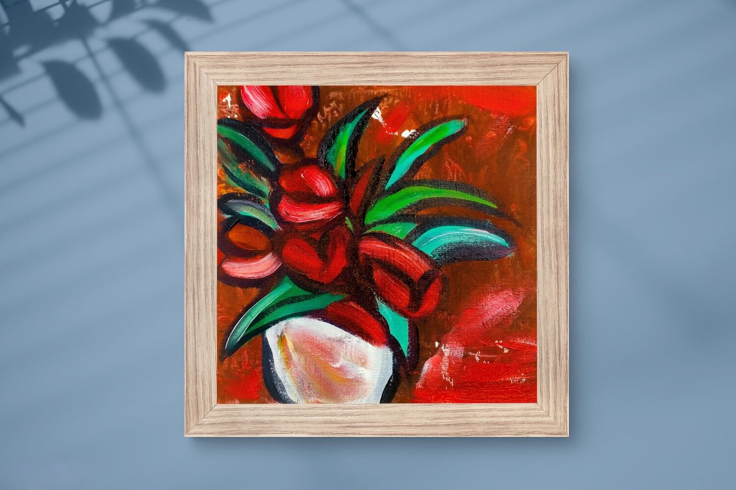 Red Tulips Warmth by Tetiana Surshko (2019) : Painting Oil, Lacquer on ...