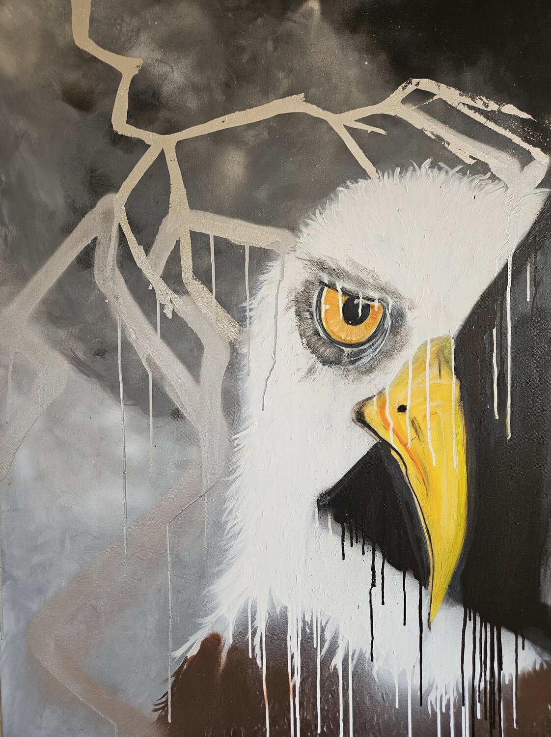 Eagle in the storm de Lisa Smith (2025) : Peinture Acrylique, Peinture ...