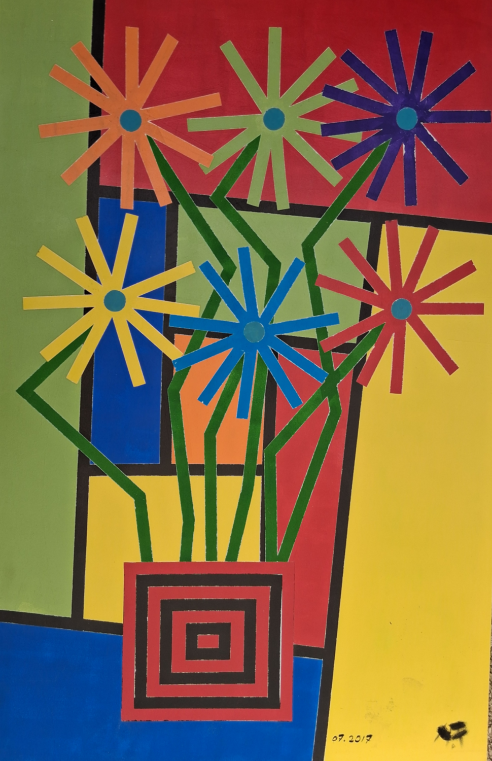 another six di Harry FENNEY (2017): Pittura a Acrilico su Tavola ...