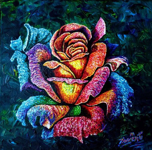 The flower rose by Taner Mert (2023) : Painting Acrylic on Canvas - SINGULART