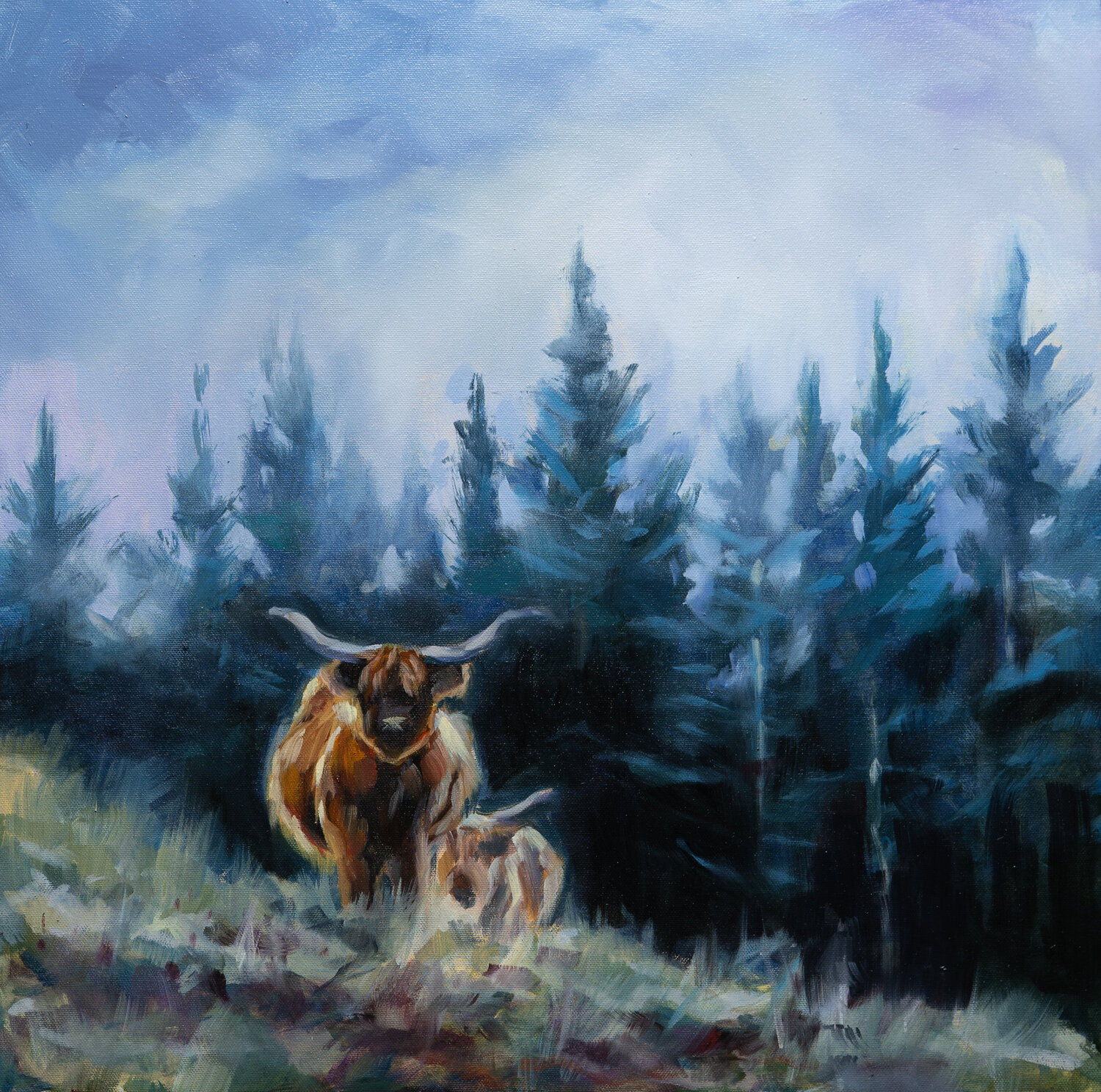 In der Stille der Wildnis de Axel Jung (2025) : Peinture Huile sur ...