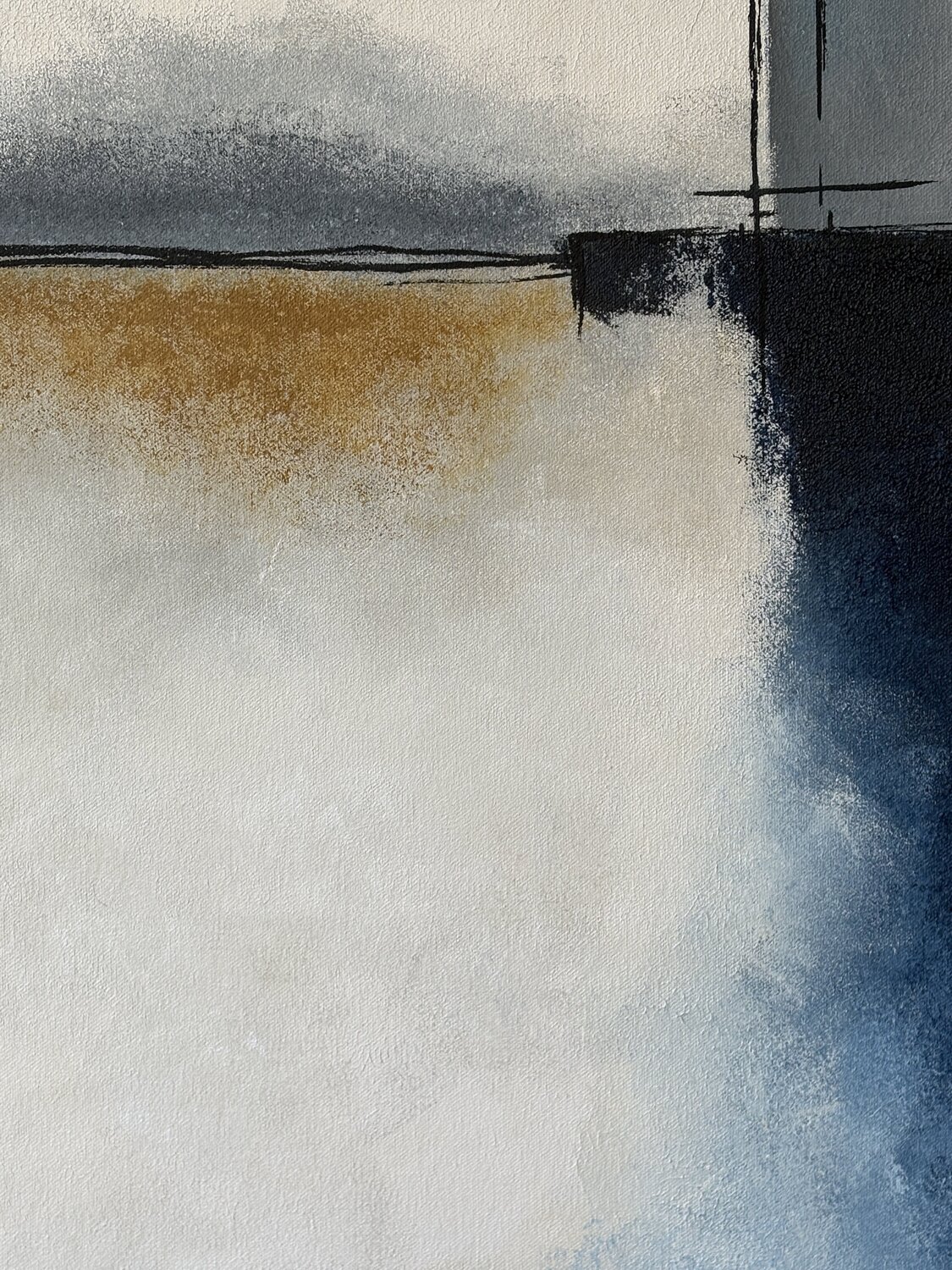 Quiet Architecture in Blue by Ana Ozz (2025) : Painting Acrylic on ...