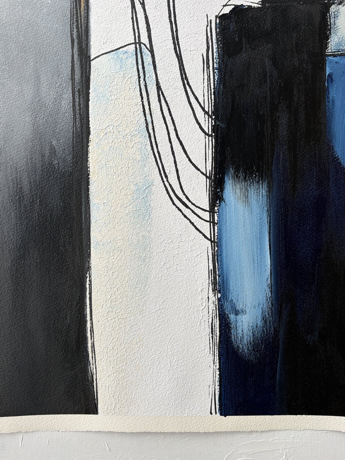Urban Lines of Quiet by Ana Ozz (2026) : Painting Acrylic on Paper ...