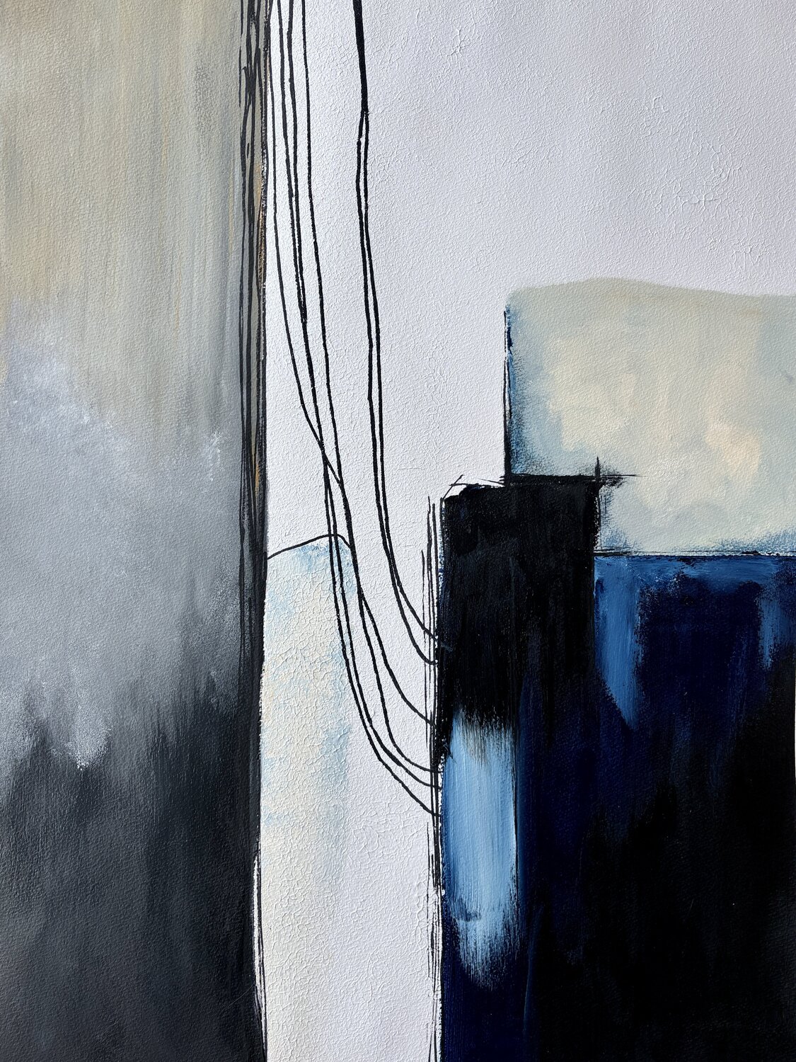 Urban Lines of Quiet de Ana Ozz (2026) : Peinture Acrylique sur Papier ...