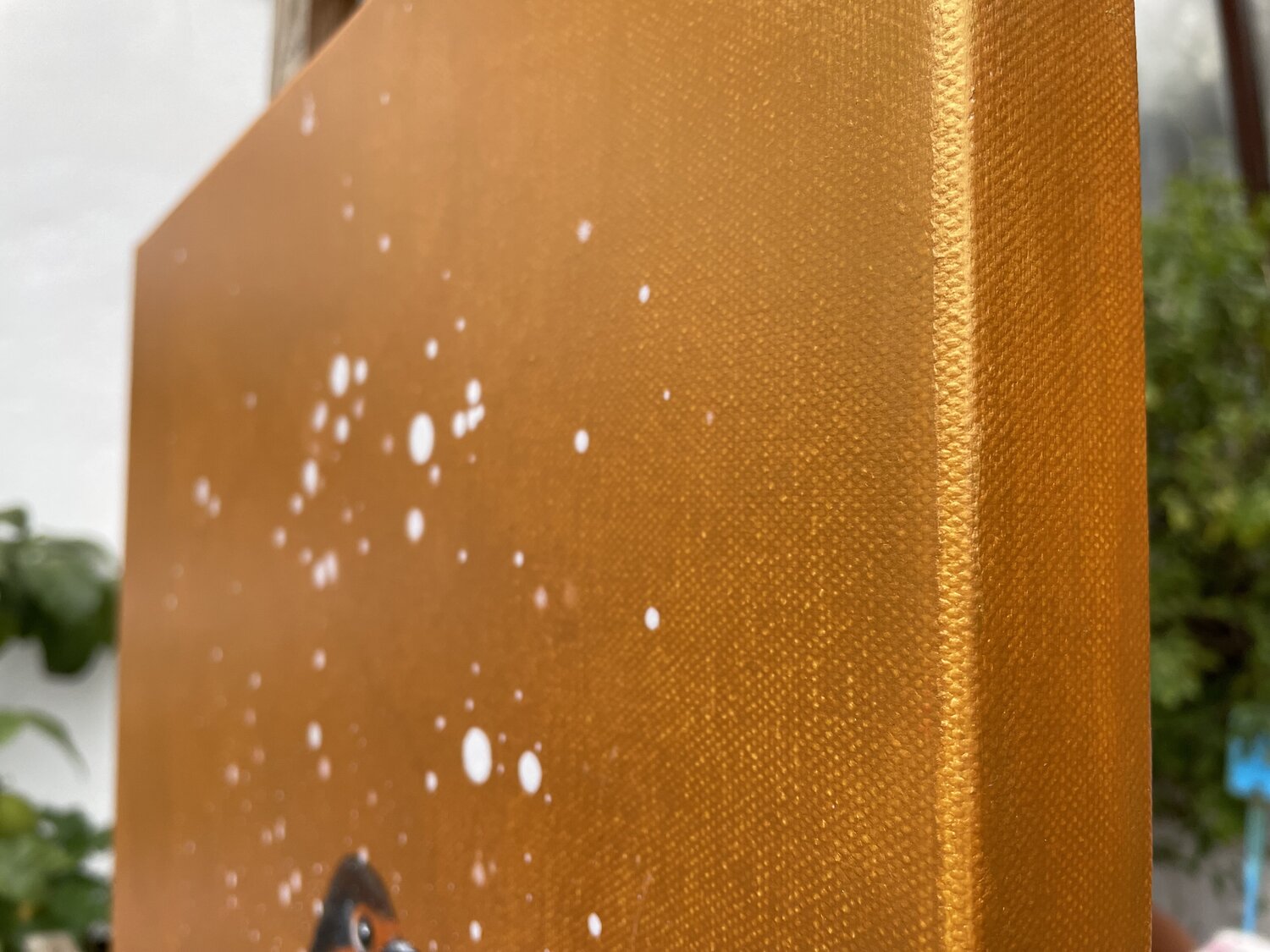 Red Robin in the Snow by Laure Bury (2026) : Painting Acrylic, Oil on ...