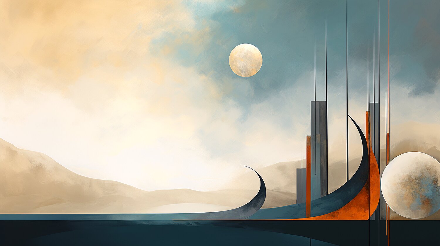 Colourful Geometric Urban Cityscapes - Magnificent Metropolis Mural by ...