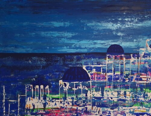 Mykonos Carnival 1975 by Vincent Benner (2024) : Painting Acrylic on ...