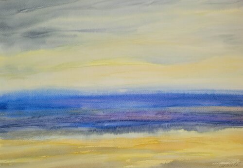 Weites Meer - Meditation 1 by Margitta Weber (2024) : Painting ...