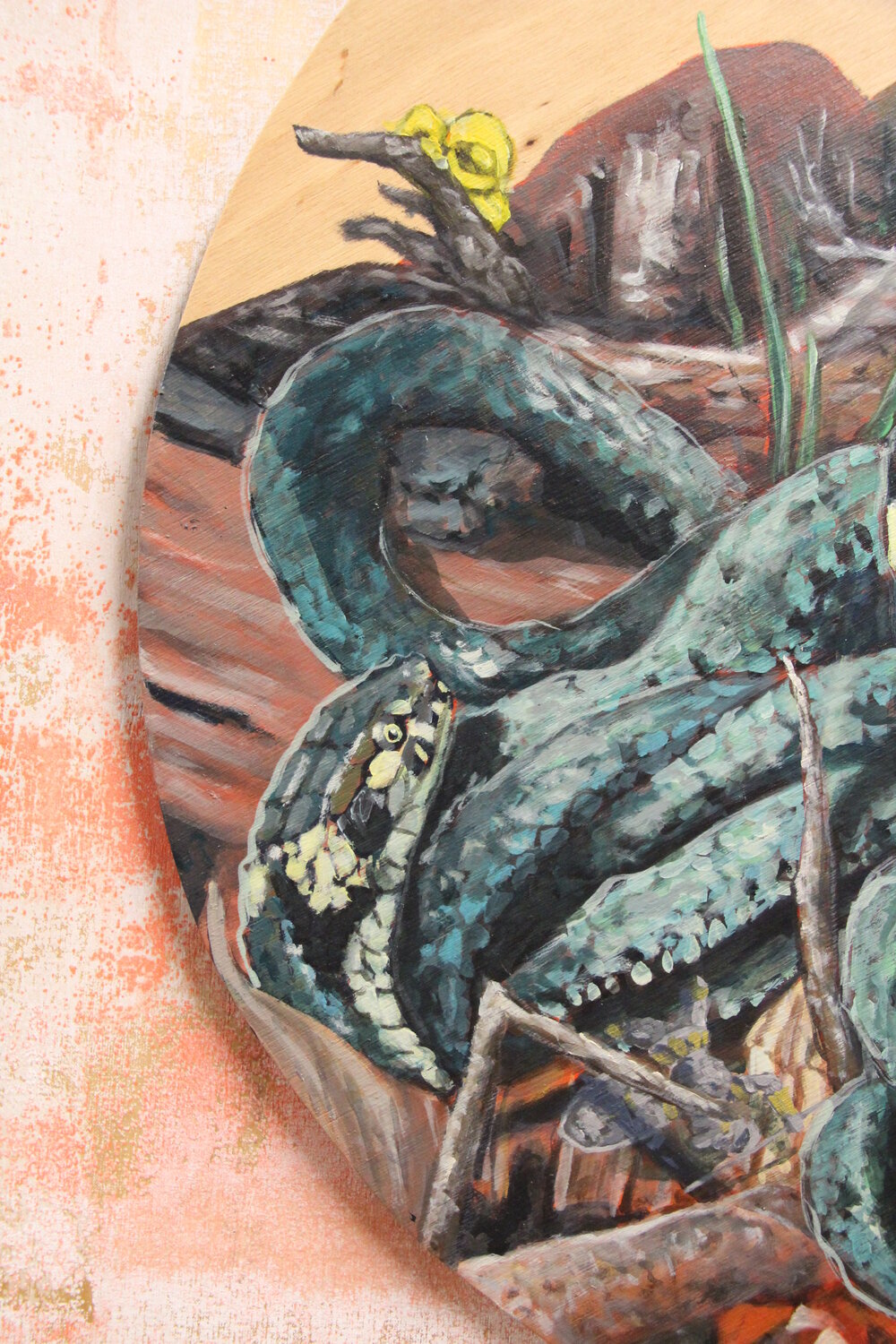 Ritter und Drachen by Matthias Lück (2025) : Painting Acrylic on Wood ...