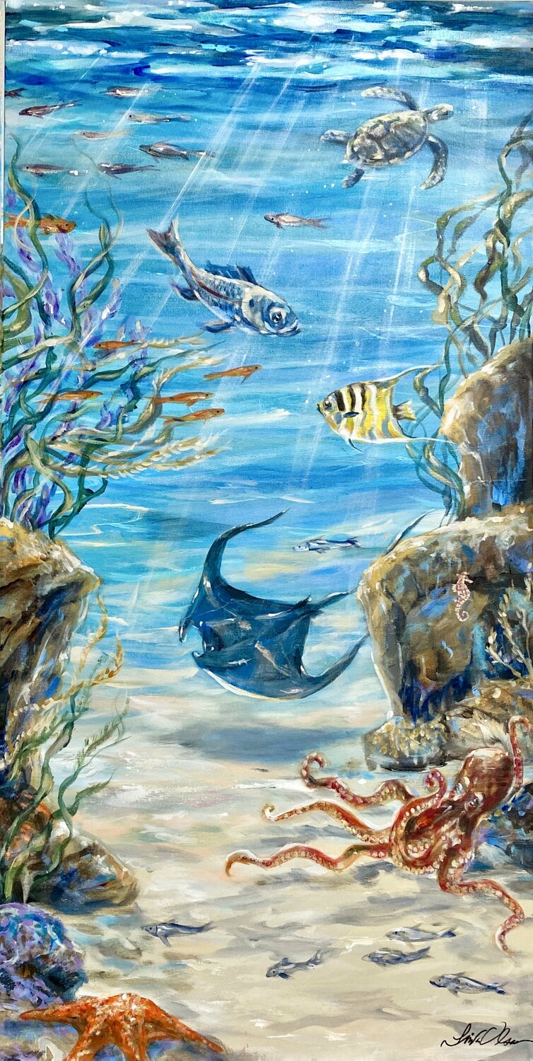 Ocean Painting Underwater