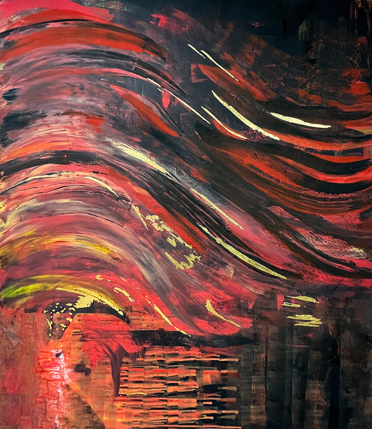 Volcano by Mariana Junqueira (2022) : Painting Acrylic on Canvas ...