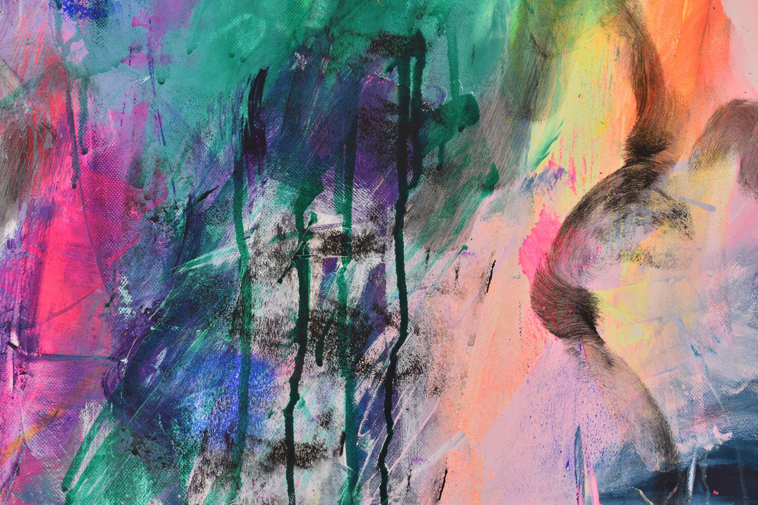 Inside by Sebastian Merk (2020) : Painting Acrylic, Ink on Canvas ...