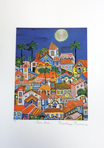 Lua Cheia by Barbara Xumaia (2015) : Print Engraving on Paper - Singulart