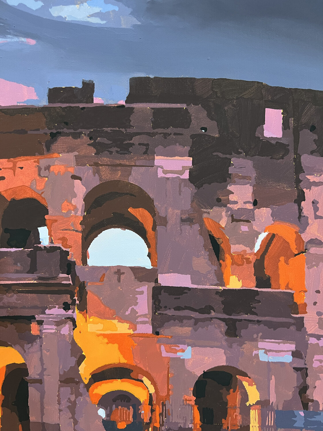 Colosseo sunset by Marco Barberio (2023) : Painting Acrylic on Canvas ...