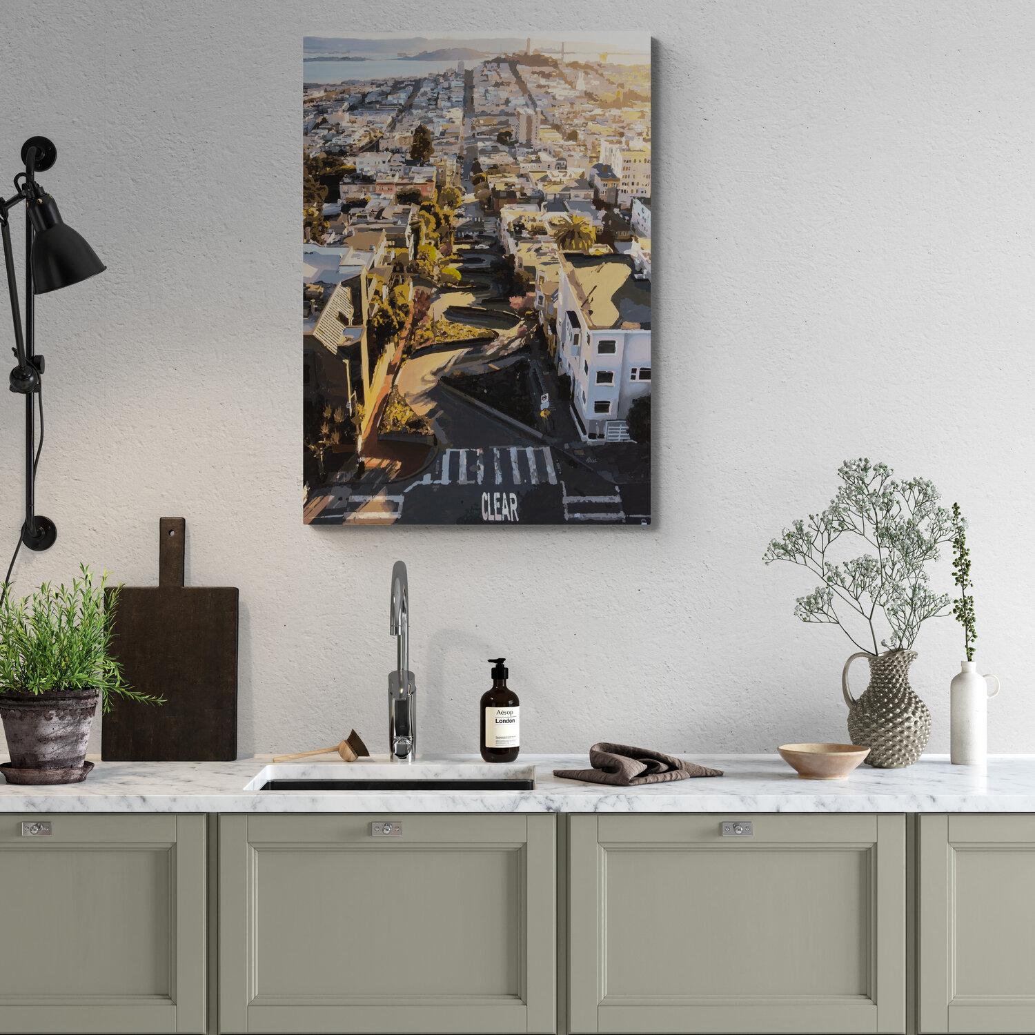 Lombard Street by Marco Barberio (2023) : Painting Acrylic on Canvas ...