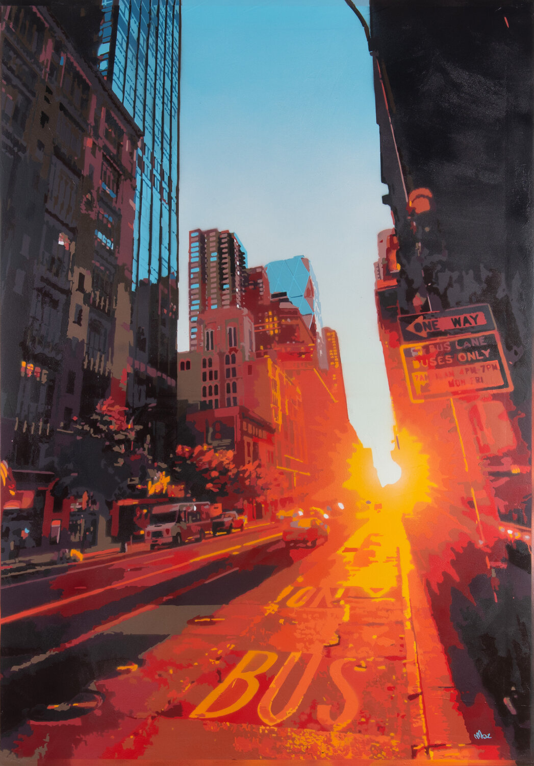 Manhattanhenge #4 by Marco Barberio (2022) : Painting Spray Paint on ...