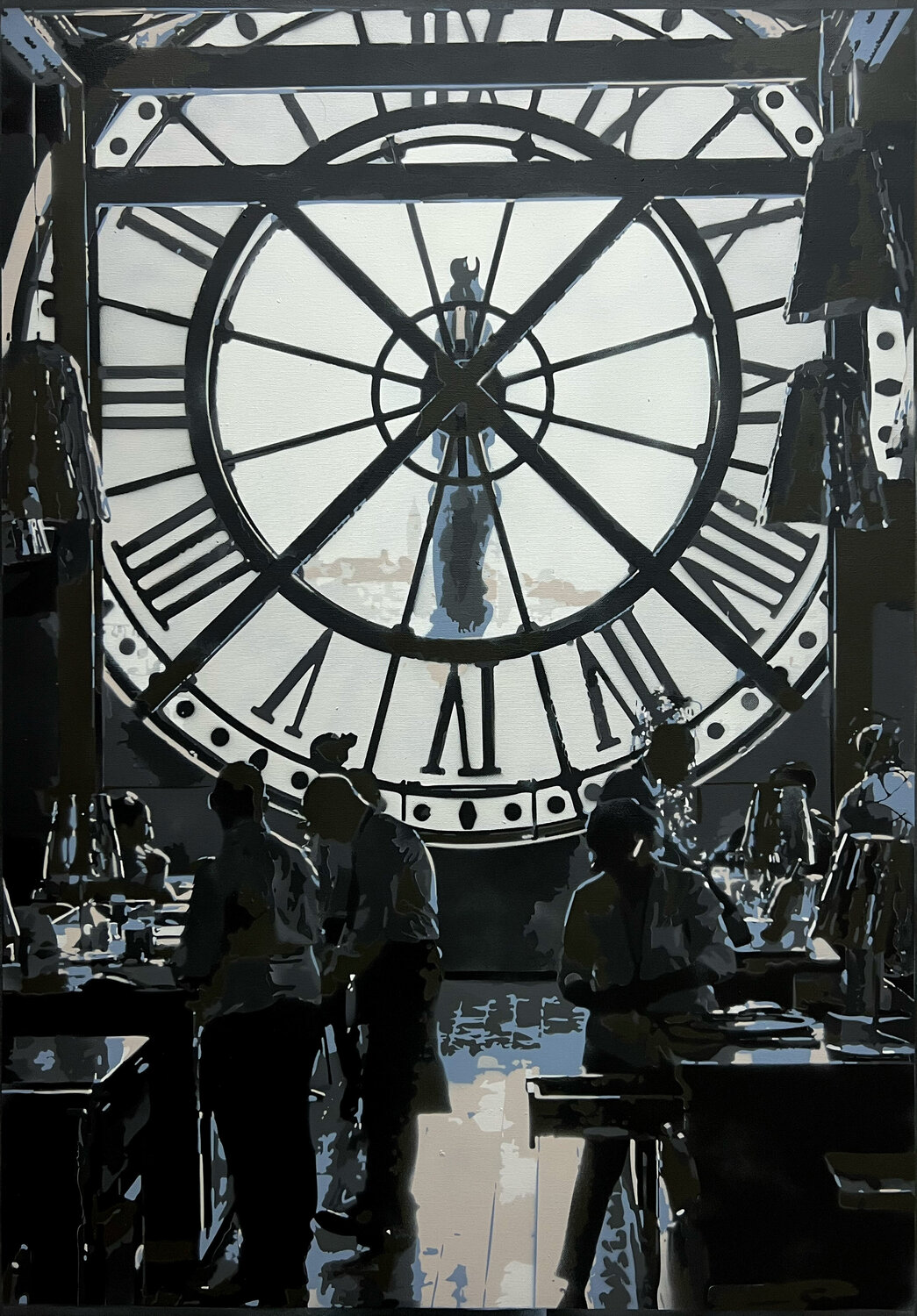 Paris Time by Marco Barberio (2023) : Painting Spray Paint on Canvas ...