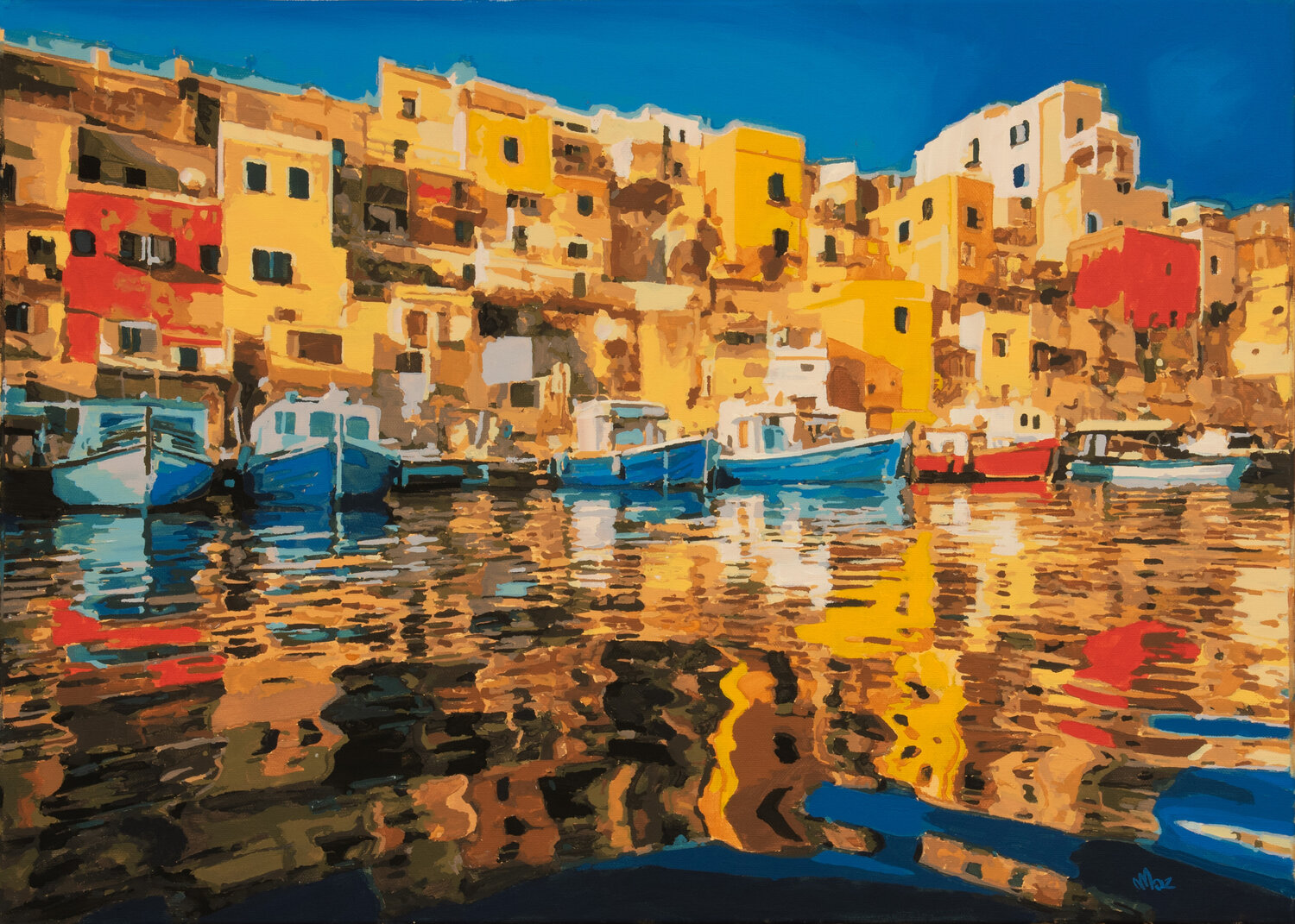 Harmonious Colors at the Harbor de Marco Barberio (2023) : Peinture ...