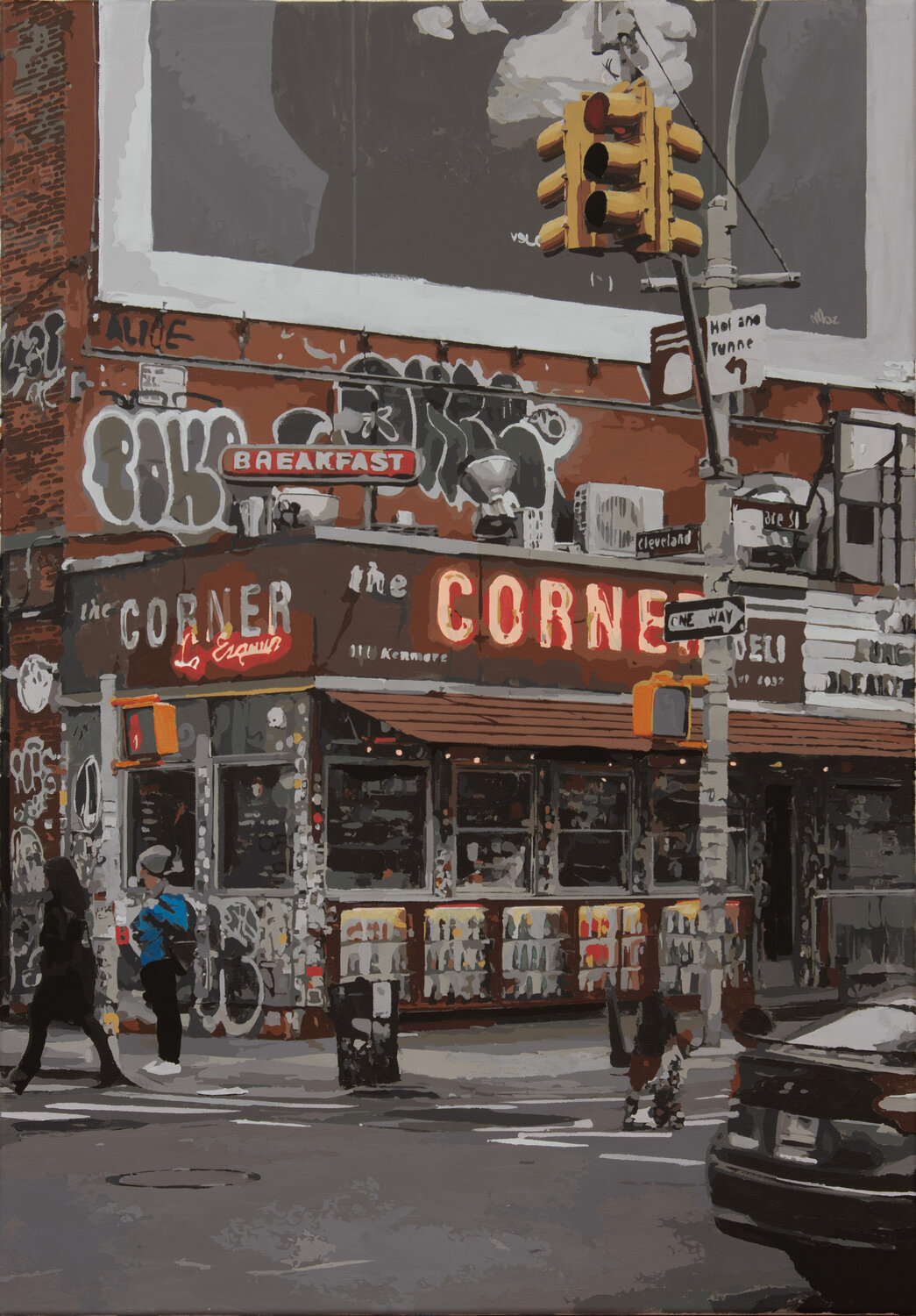 Breakfast at The Corner by Marco Barberio (2025) : Painting Acrylic on ...
