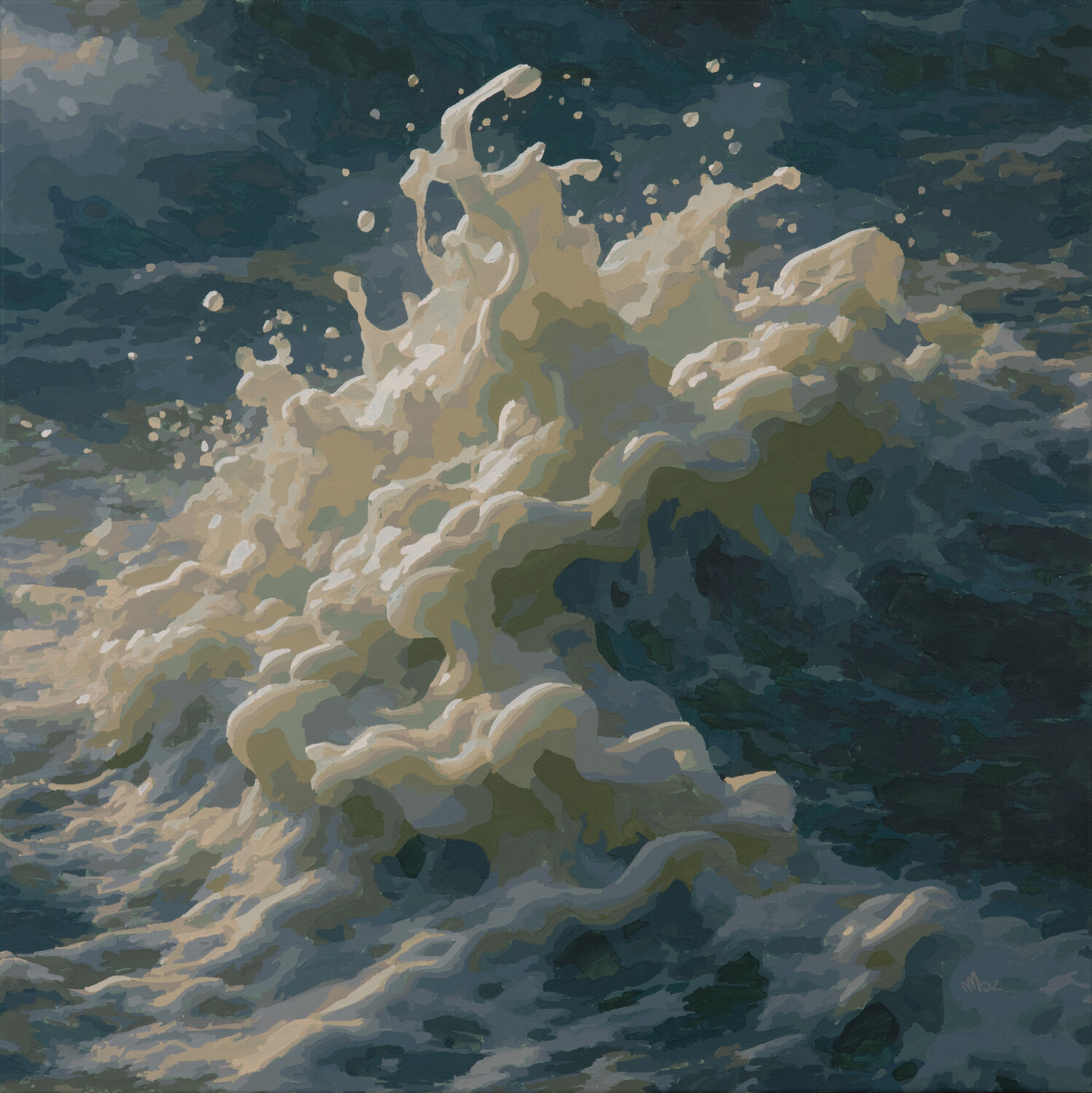 Little wave de Marco Barberio (2025): Pintura Acrílico en Lienzo ...