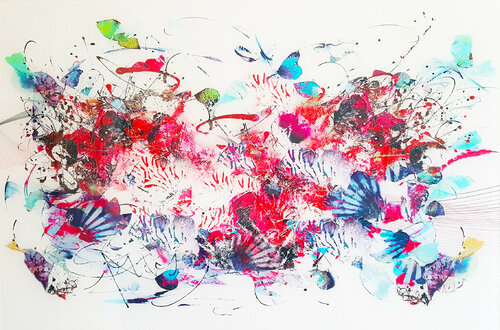 be my Valentine by Simone Monney (2022) : Painting Acrylic, Collage on ...