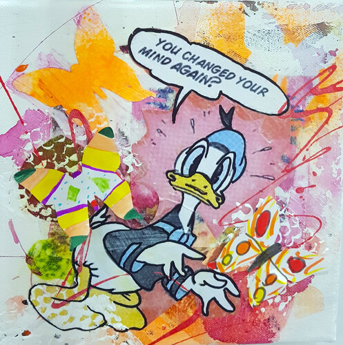 mini 3 by Simone Monney (2022) : Painting Acrylic, Collage on Canvas ...